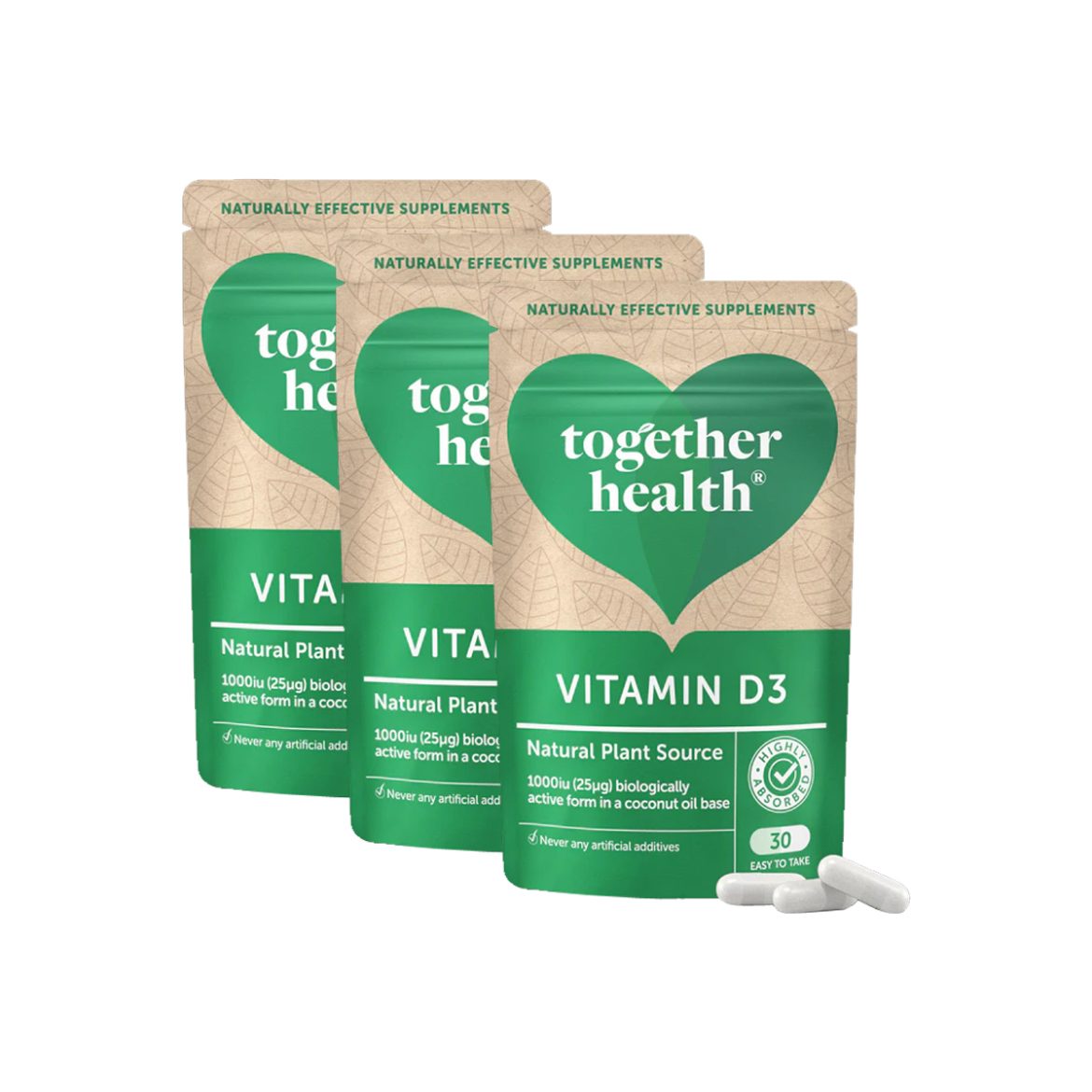 Together Health Organic Vegan Vitamin D3 Supplement - 3 Pack discount ...
